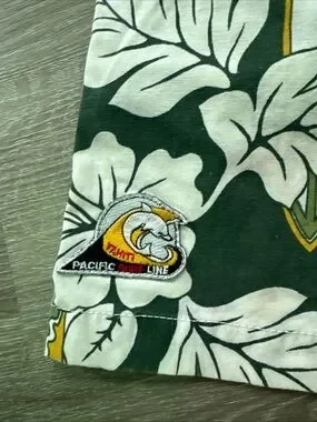 pacific line | Swim | Vintage Pacific Line Dark Green Floral Surf Print ...